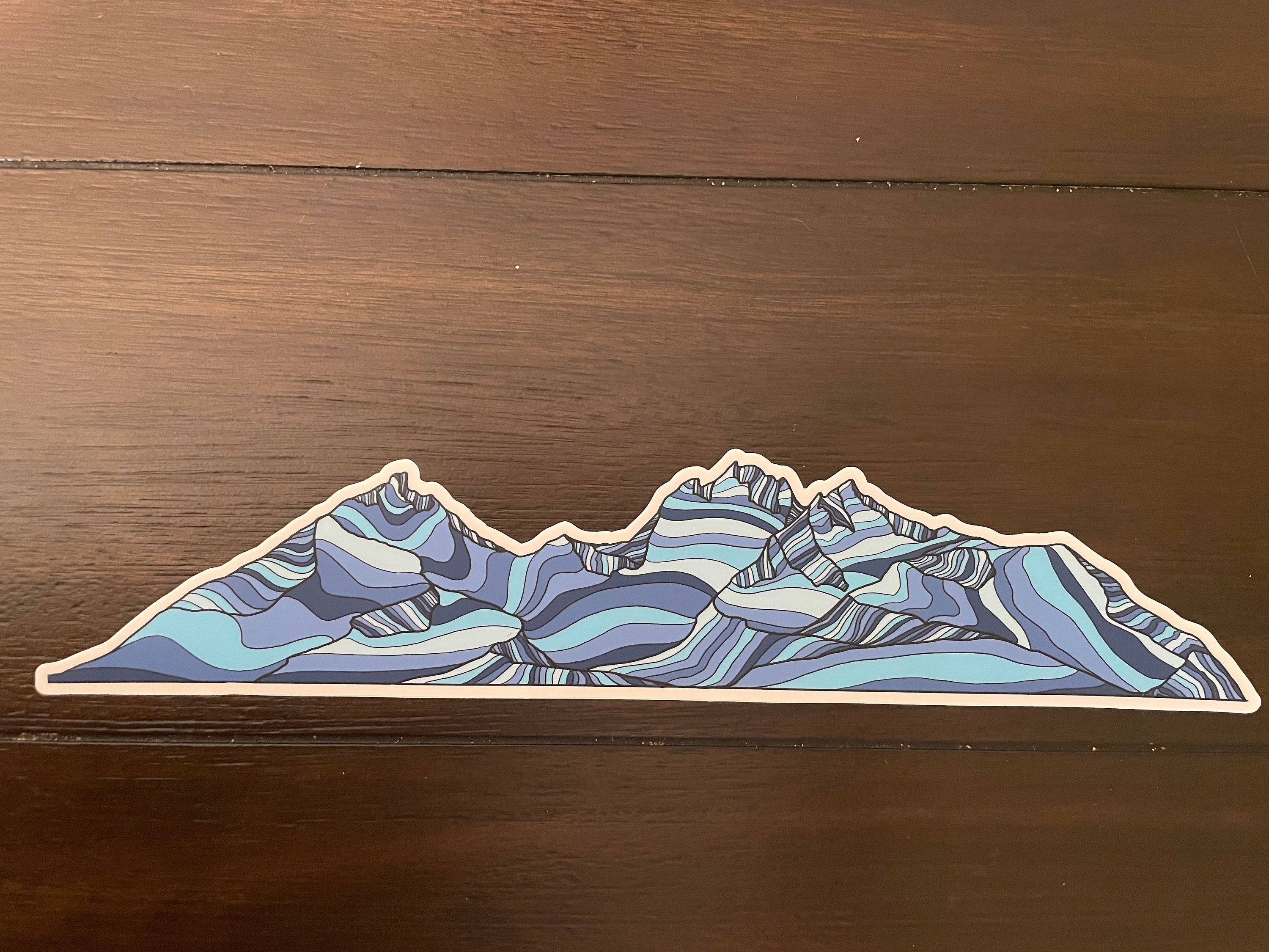 Blue Mountainscape Sticker - Etsy