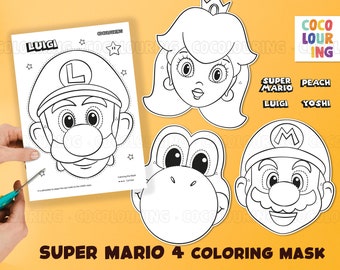 Super Mario Coloring Pages - Etsy UK