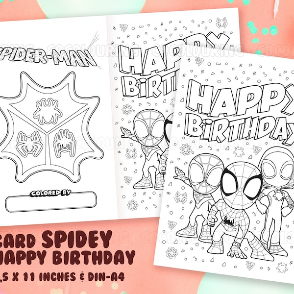 Spidey and His Amazing Friends Happy Birthday Card - Etsy New Zealand