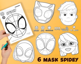 Spidey Coloring Pages - Etsy Finland