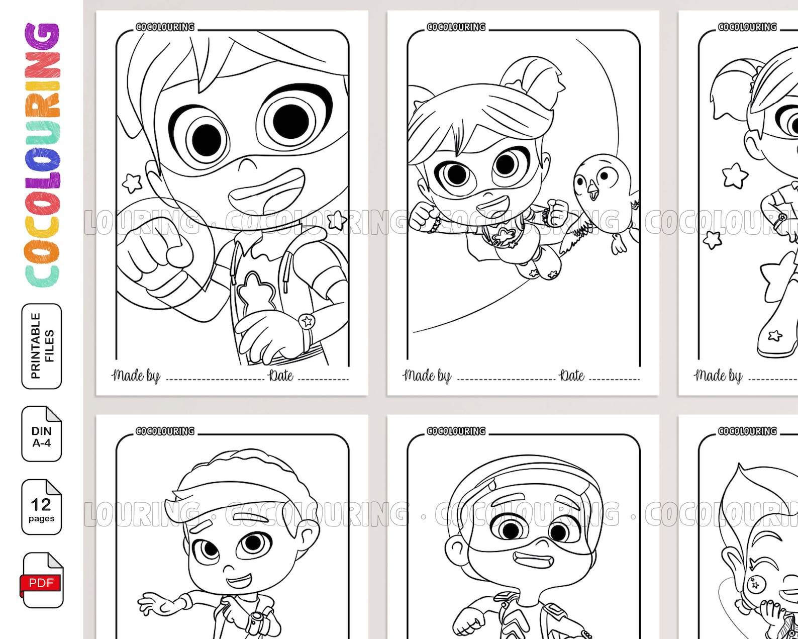 Starbeam Characters Pritable 12 Fun Coloring Pages Starbeam - Etsy