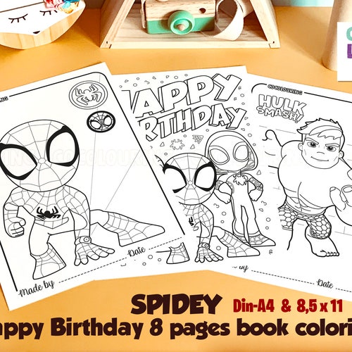 Spidey Coloring Packs Spidey and His Amazing Friends Birthday - Etsy Israel