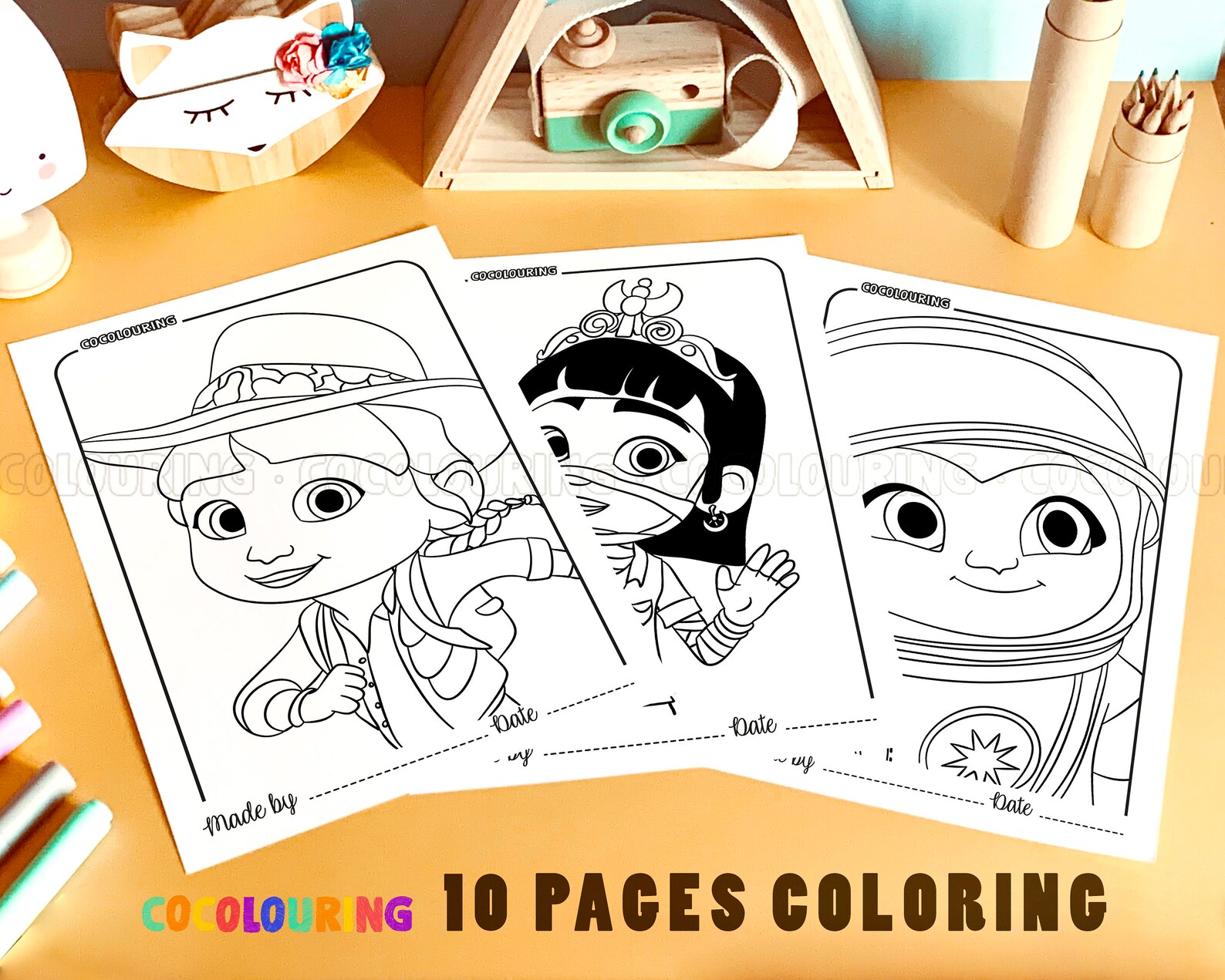 Ridley Jones Characters Printable 10 Fun Coloring Pages of - Etsy
