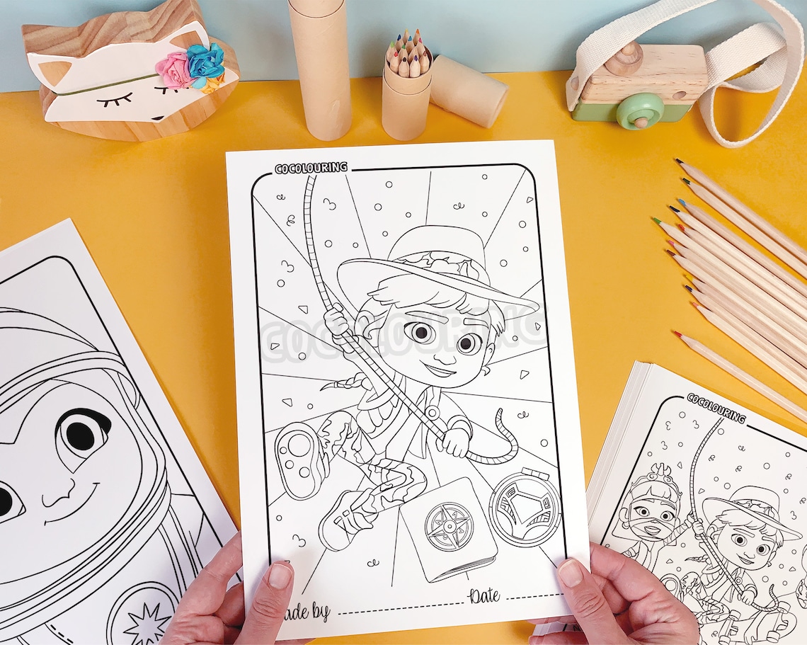 Ridley Jones Characters Printable 10 Fun Coloring Pages of - Etsy