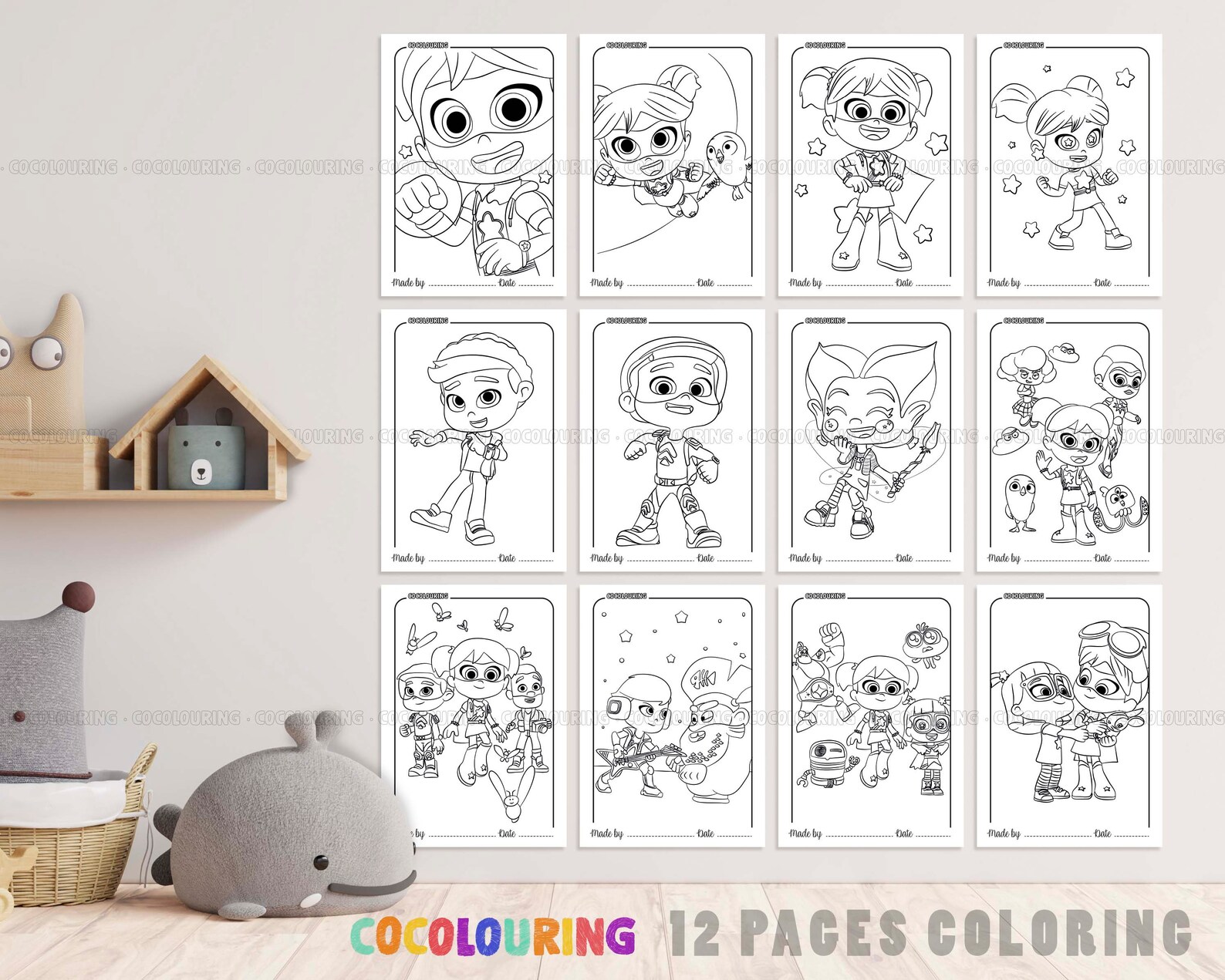 Starbeam Characters Pritable 12 Fun Coloring Pages Starbeam - Etsy
