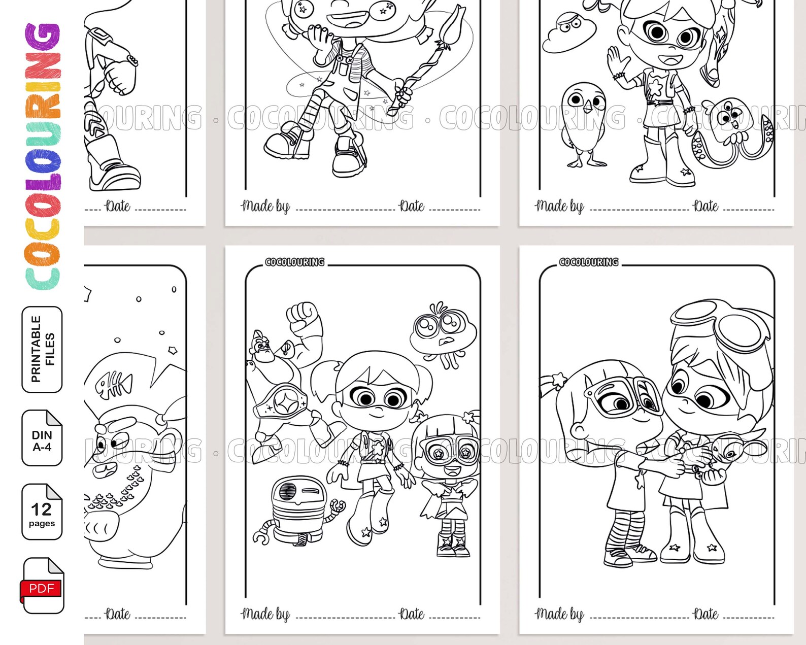 Starbeam Characters Pritable 12 Fun Coloring Pages Starbeam - Etsy