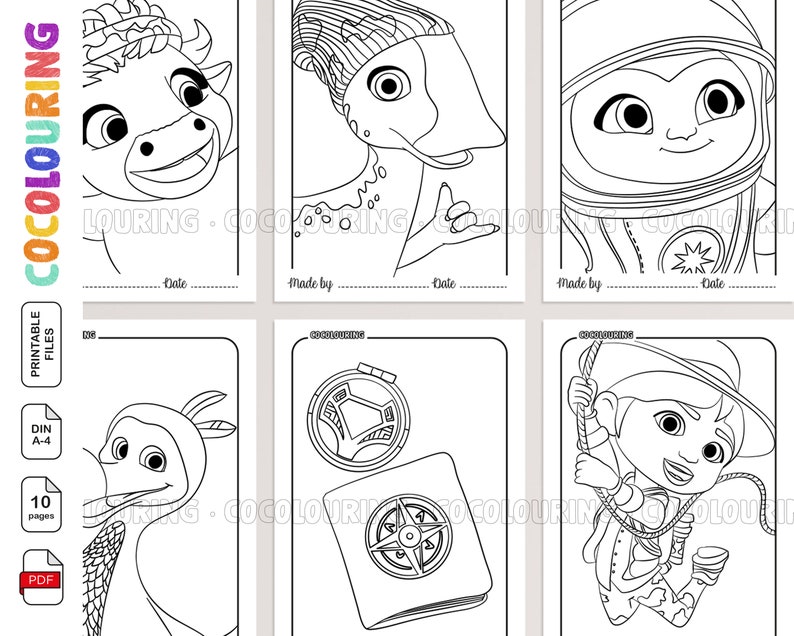 Ridley Jones Characters Printable 10 Fun Coloring Pages of - Etsy New ...