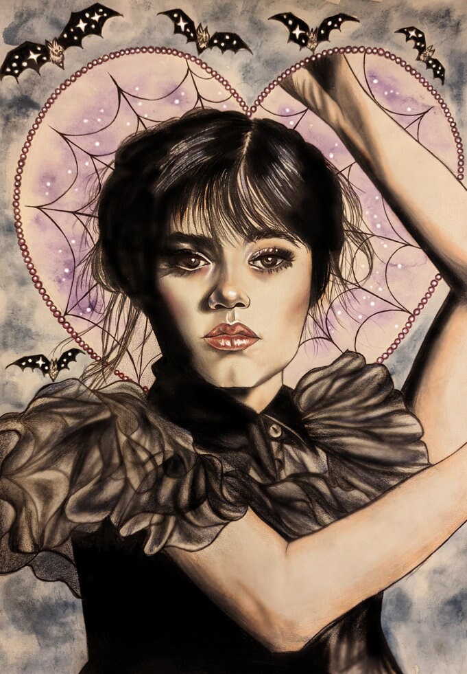 Wednesday Addams A4 Art Print - Etsy