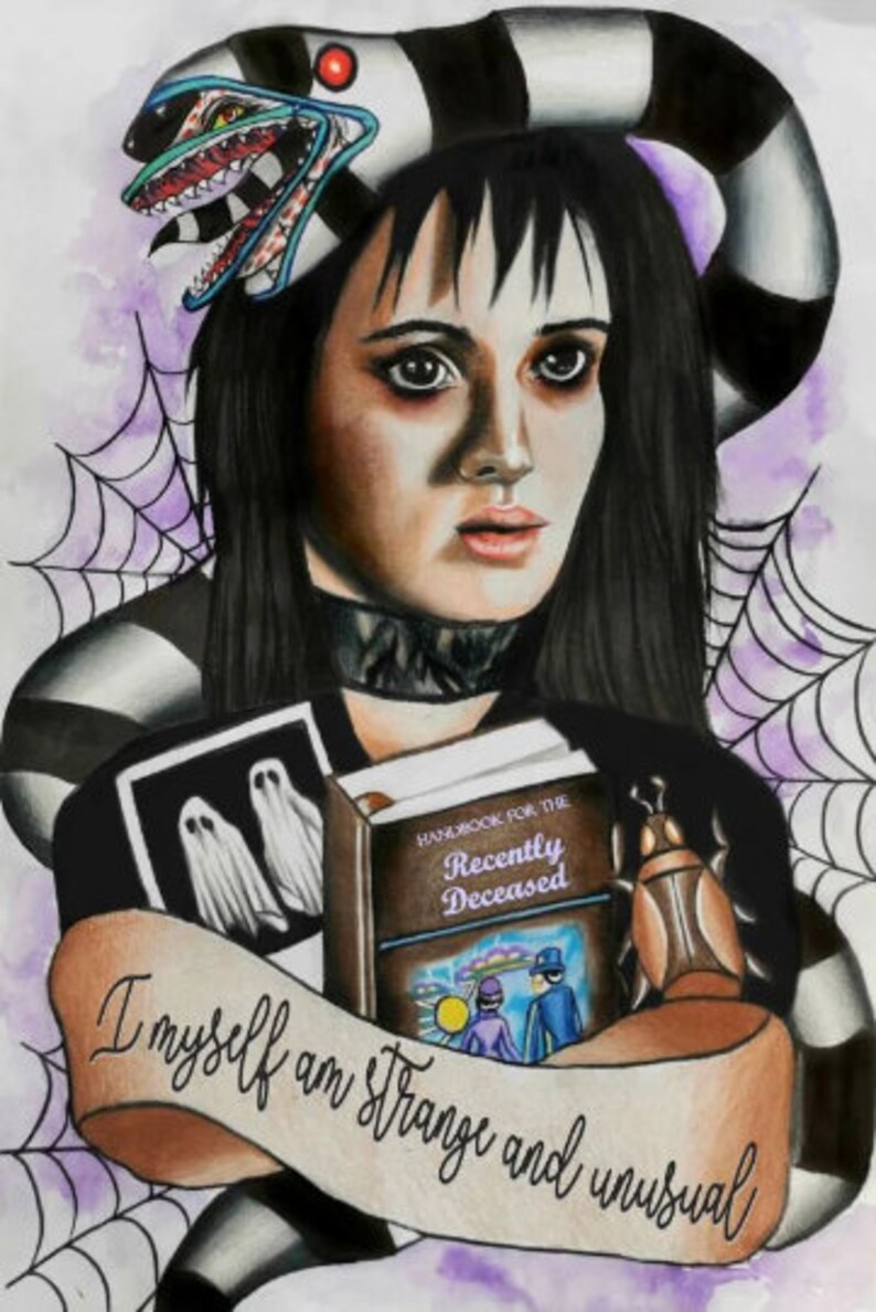 Beetlejuice Lydia Deetz Art Print Poster - Etsy