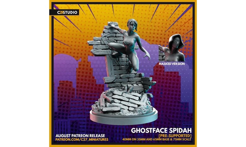 Ghostface Spidah Aka Spider Gwen - C27 - Marvel Crisis Protocol - Dnd ...
