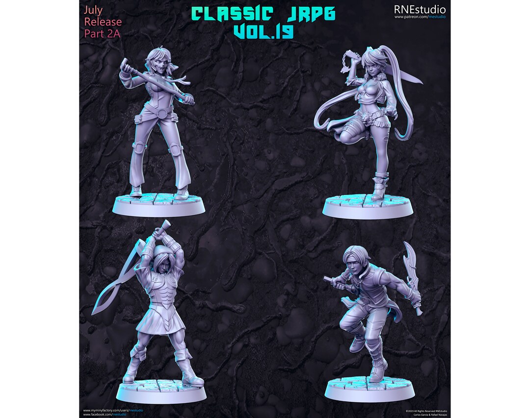 Classic JRPG Vol. 19 - RN Estudio - Dnd - D&D - Pathfinder - Tabletop Miniature - RPG Mini ...