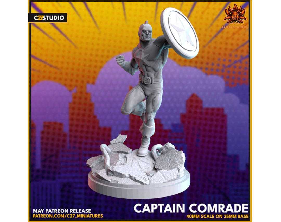 Captain Comrade Aka Red Guardian - C27 - Marvel Crisis Protocol - Dnd ...