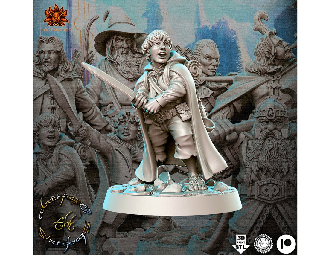 Samwise LOTR Lord of the Rings the Hobbit Halfling RN Estudio D&D ...