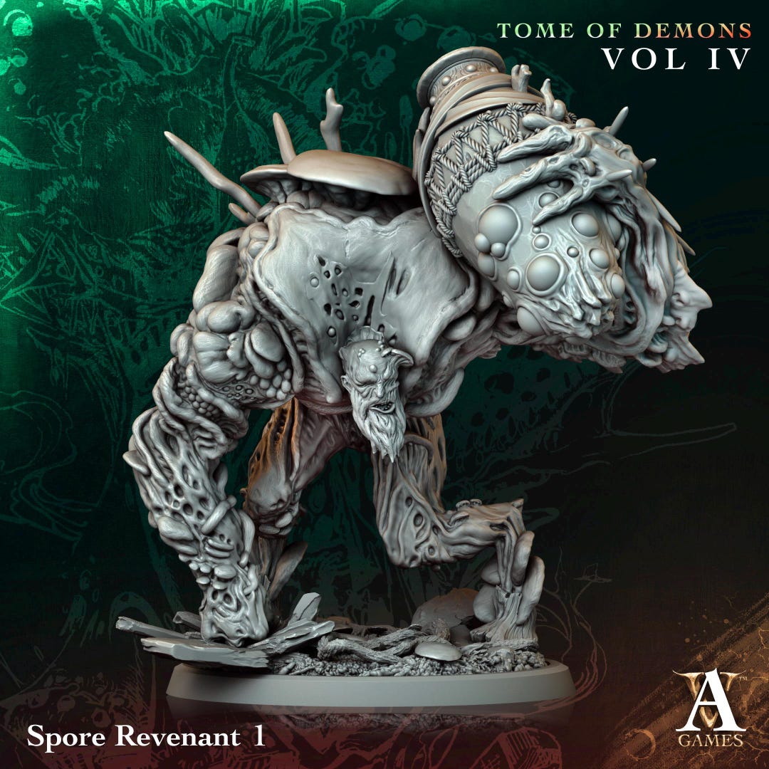 Spore Revenant 4 Poses Archvillain Games: Tome of Demons Tabletop Games ...