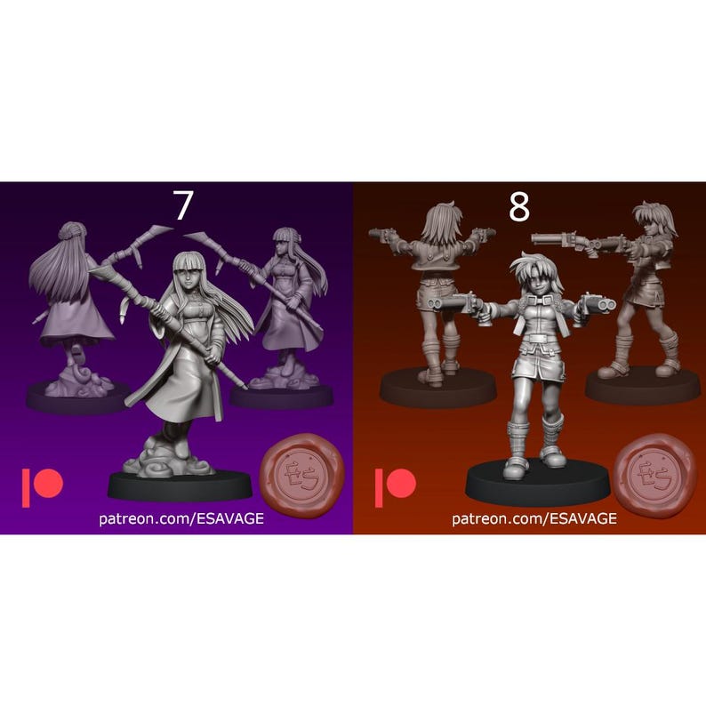 Jrpg/anime Miniatures September 2025 - Ethan Savage Studios - Dnd - D&D ...