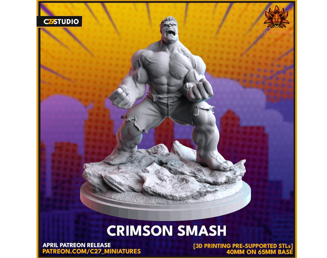 Crimson Smash Aka Red Hulk - C27 - Marvel Crisis Protocol - Dnd - D&D ...