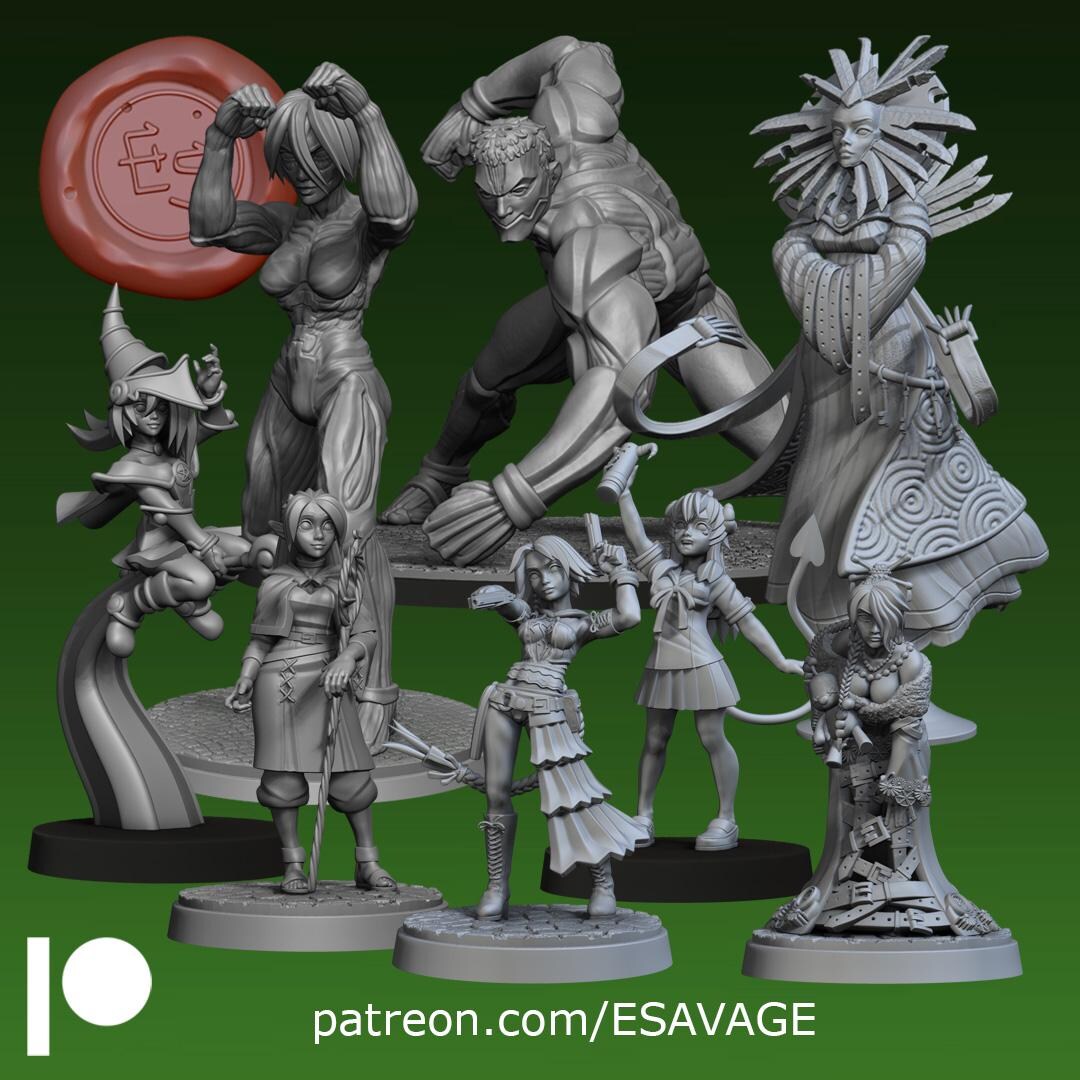 Jrpg/anime Miniatures April 2023 - Ethan Savage Studios - Dnd - D&D ...