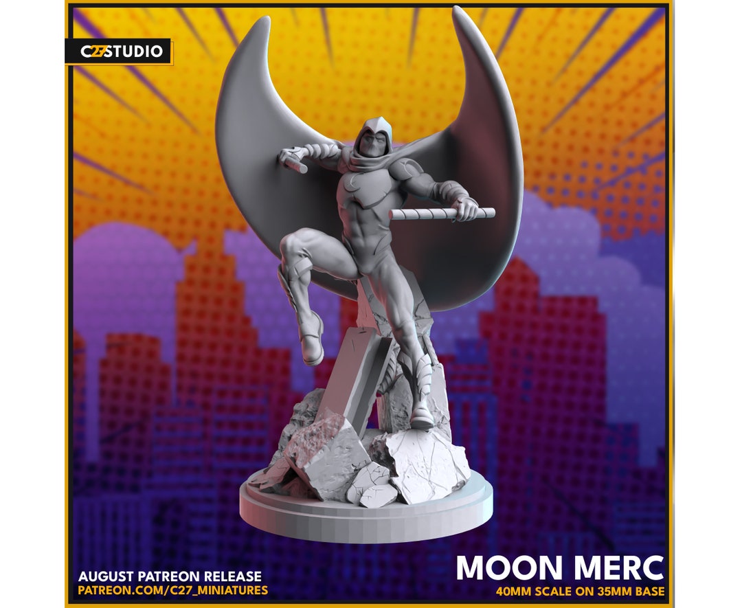 Moon Merc Aka Moon Knight - C27 - Marvel Crisis Protocol - Dnd - D&D ...