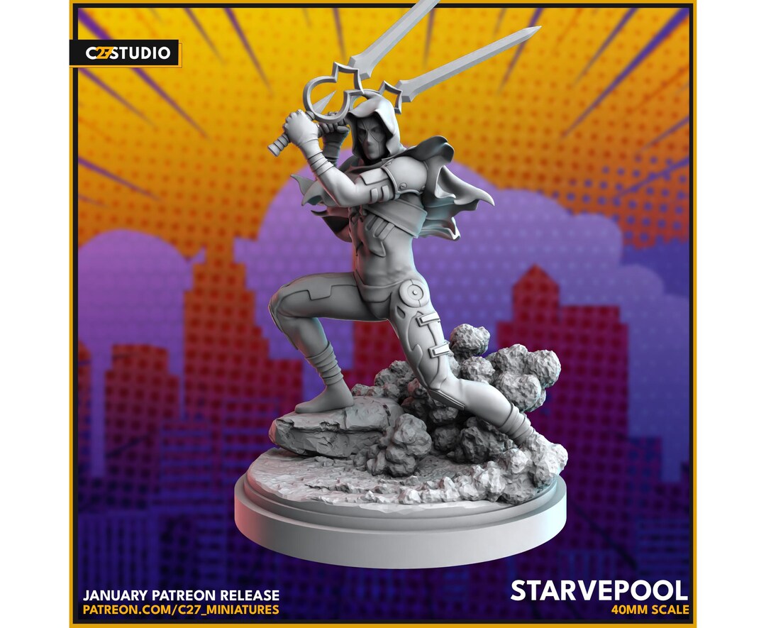 Starvepool Aka Deadpool Famine Horsemen - C27 - Marvel Crisis Protocol ...