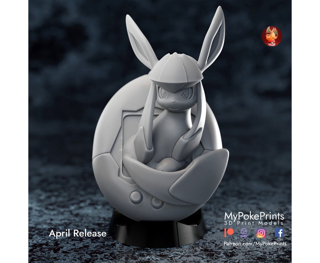 Glaziola Tamagotchi - Paintable Pokemon Fan Art Figure - Glaceon ...