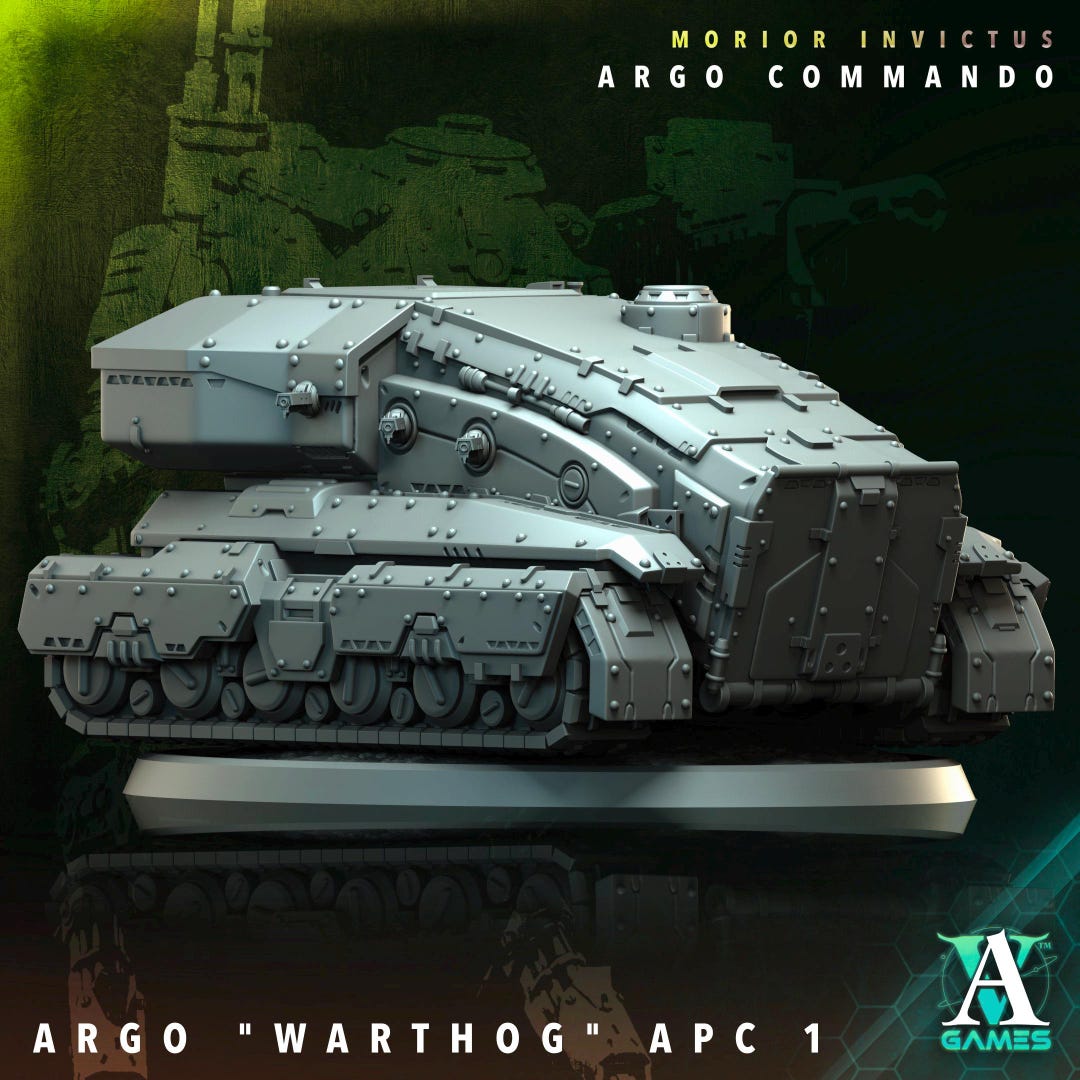 Argo Warthog (2 Poses) - Archvillain Games: Morior Innvictus - Argo ...