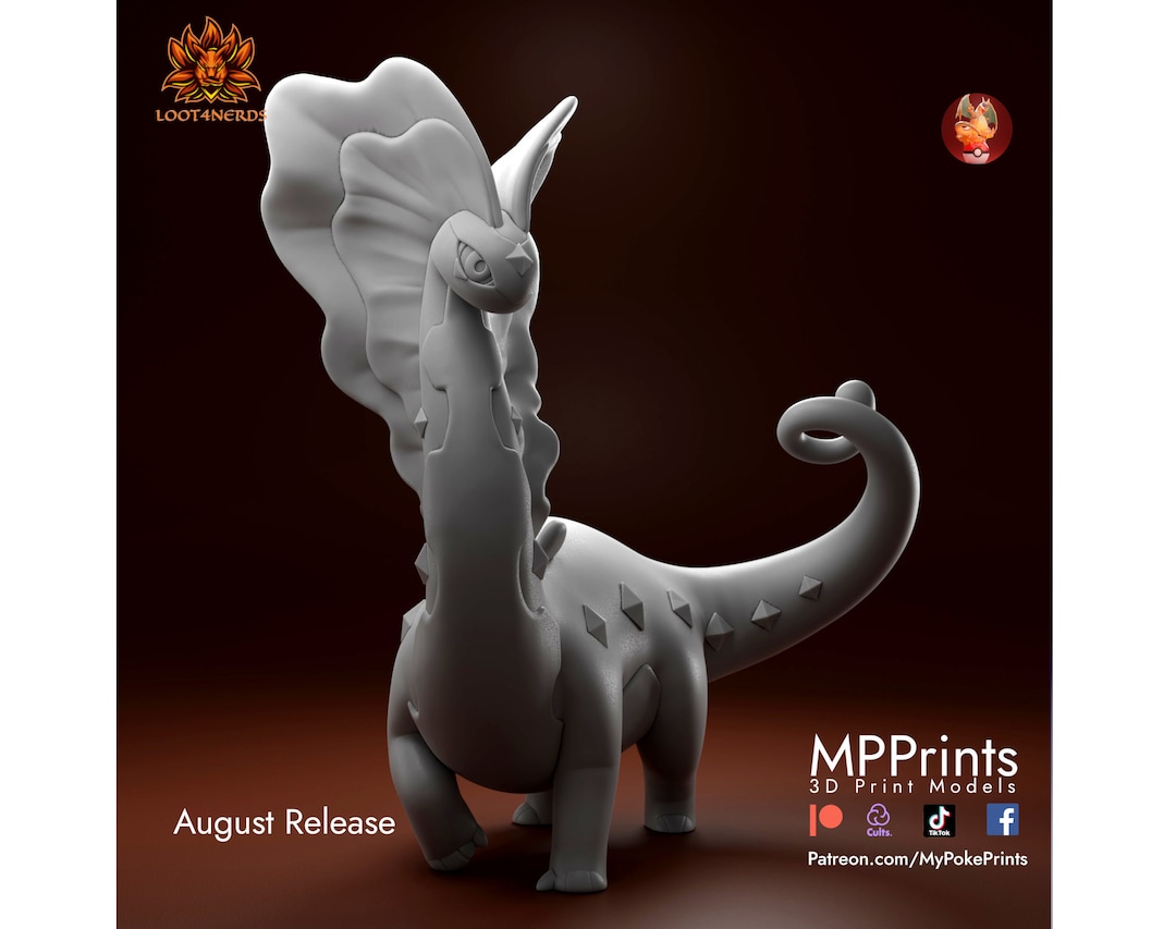 Amagarga - Paintable Pokemon Fan Art Figure - Aurorus - Etsy