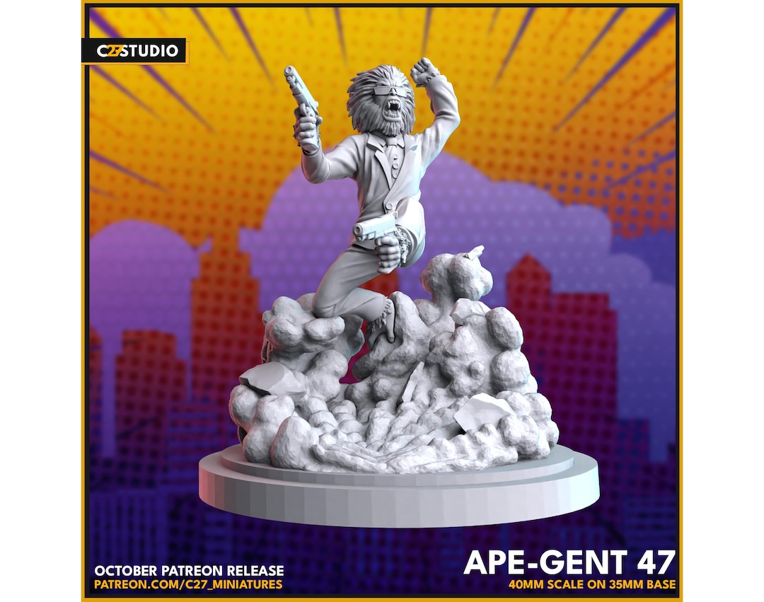 Ape Agent 47 Aka Hit Monkey - C27 - Marvel Crisis Protocol - Dnd - D&D ...
