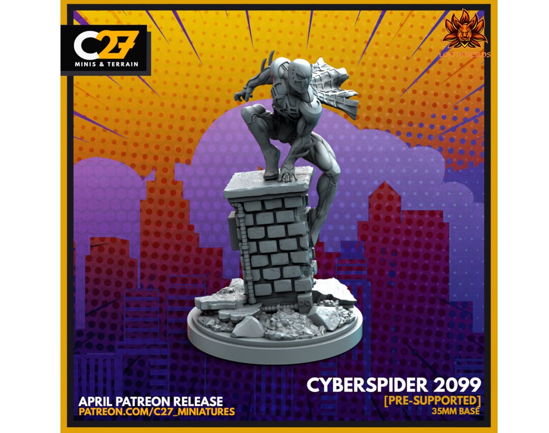 Cyberspider Aka Spiderman 2099 - C27 - Marvel Crisis Protocol - Dnd - D ...