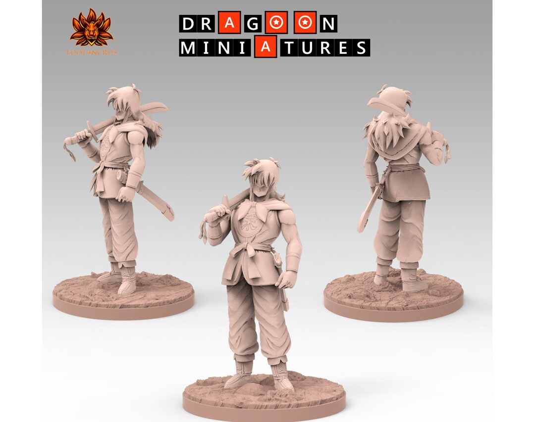 Yamcha DB Saga Dragoon Miniatures Tabletop Games 28 / 32 / 40 Mm ...
