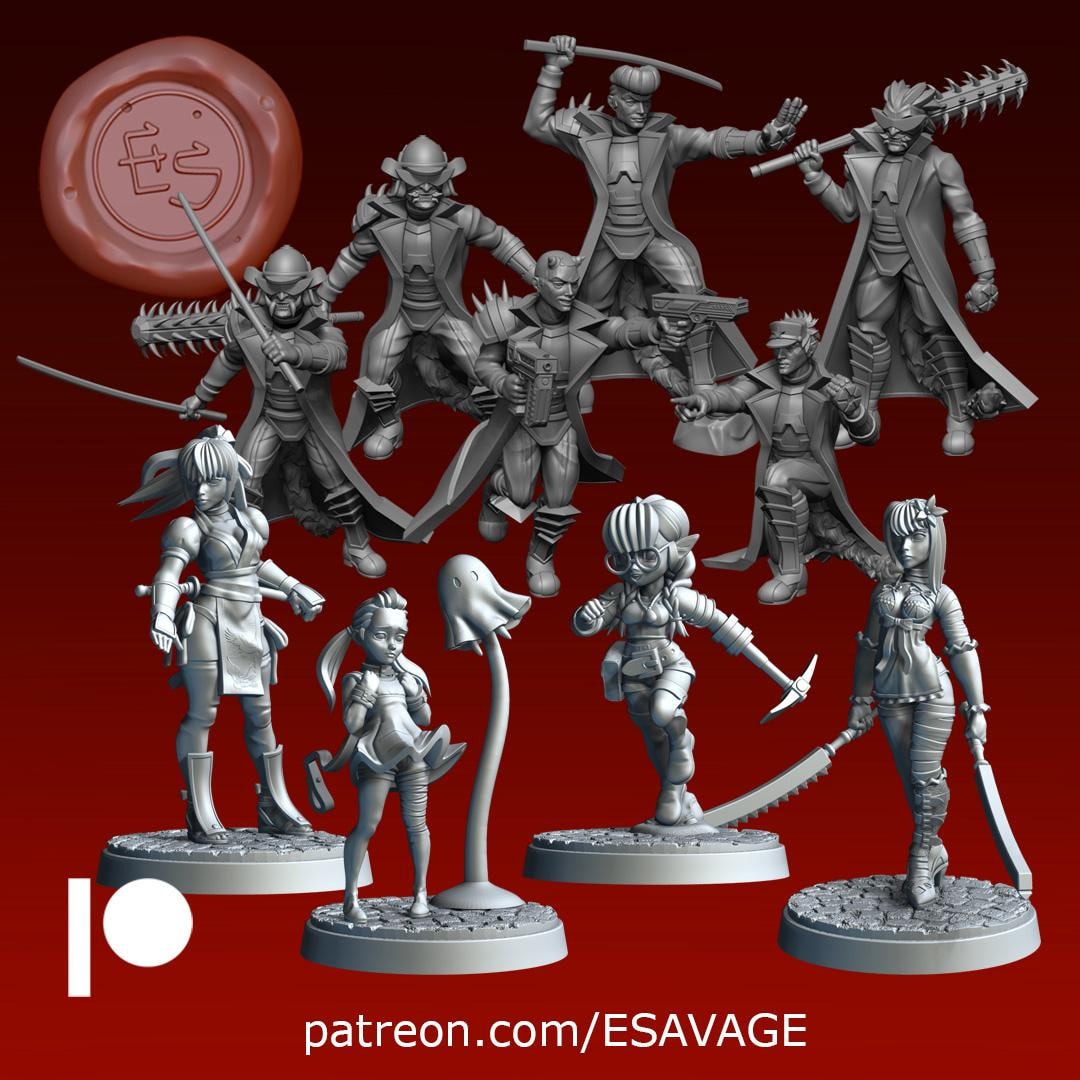 Jrpg/anime Miniatures May 2023 - Ethan Savage Studios - Dnd - D&D ...