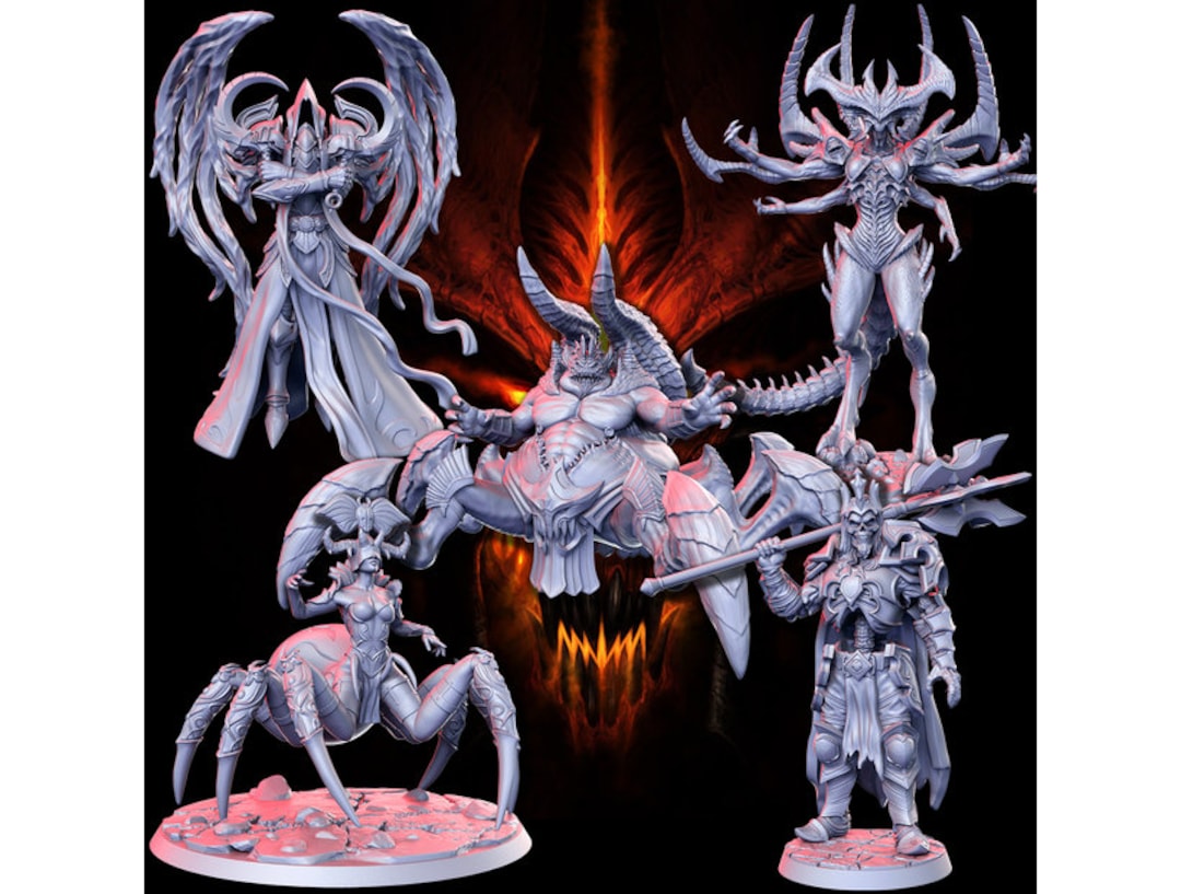 D3 Hells Pack RN Estudio Dnd D&D Pathfinder Tabletop Miniature RPG Mini ...