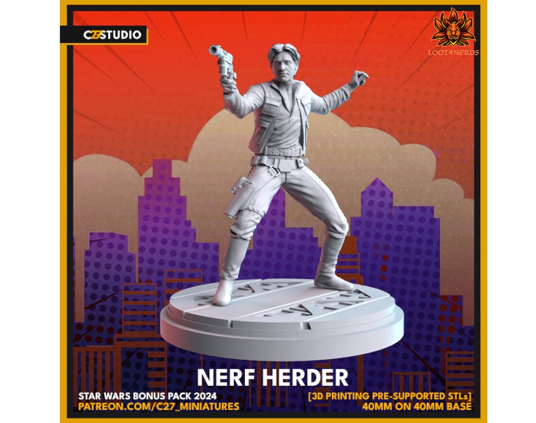 Nerf Herder Aka Han Solo C27 Star Wars Legion Dnd D&D Pathfinder ...
