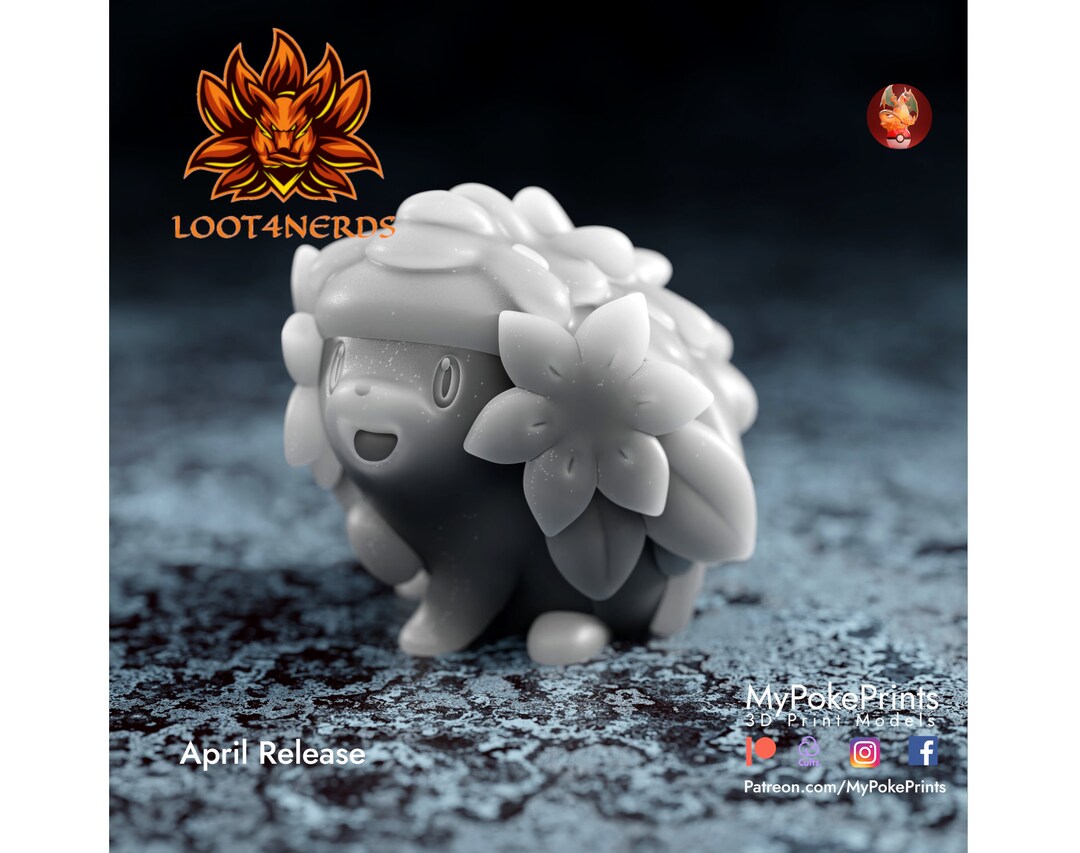 Shaymin Landform and Zenith Form - Paintable Pokemon Fan Art Figure - Etsy