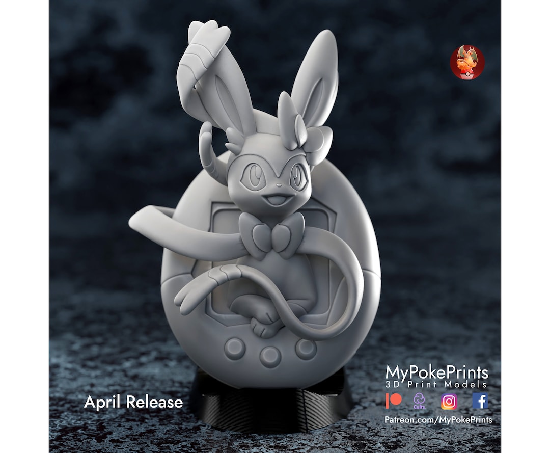 Feelinara Tamagotchi - Paintable Pokemon Fan Art Figure - Sylveon ...