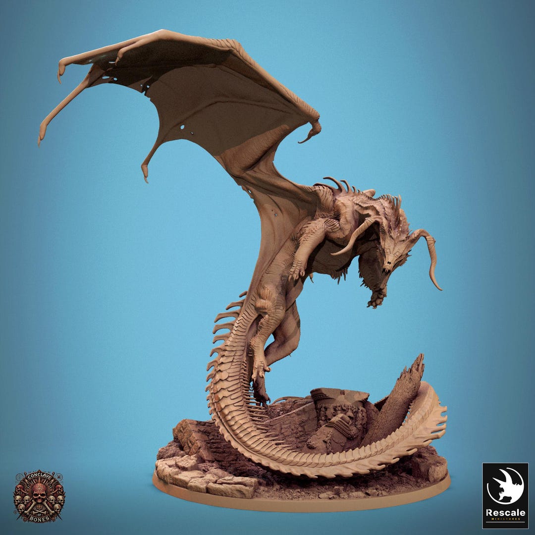 Black Dragon (3 Poses) by Rescale Miniatures | Conclave of Bones ...