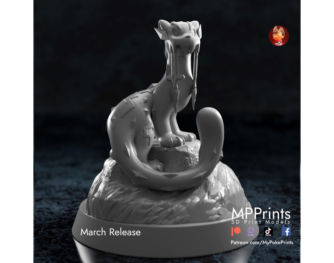 Baojian Paintable Pokemon Fan Art Figure Chien-pao - Etsy
