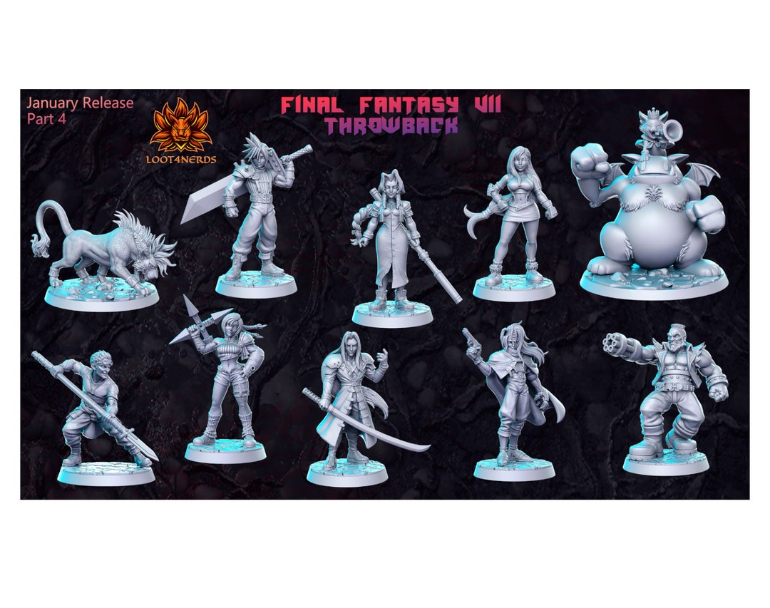 FF7 Throwback Pack RN Estudio FFVII Dnd D&D Pathfinder Tabletop ...