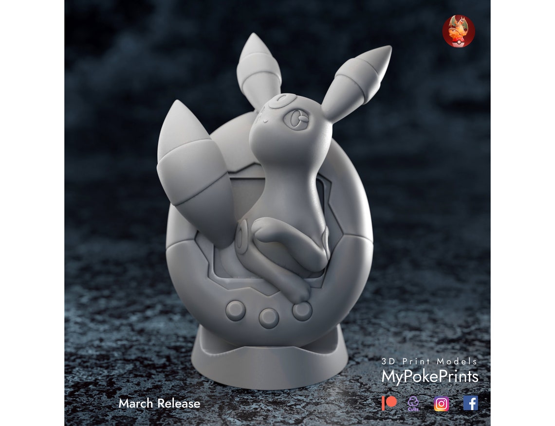Umbreon Tamagotchi - Paintable Pokemon Fan Art Figure - Umbreon ...