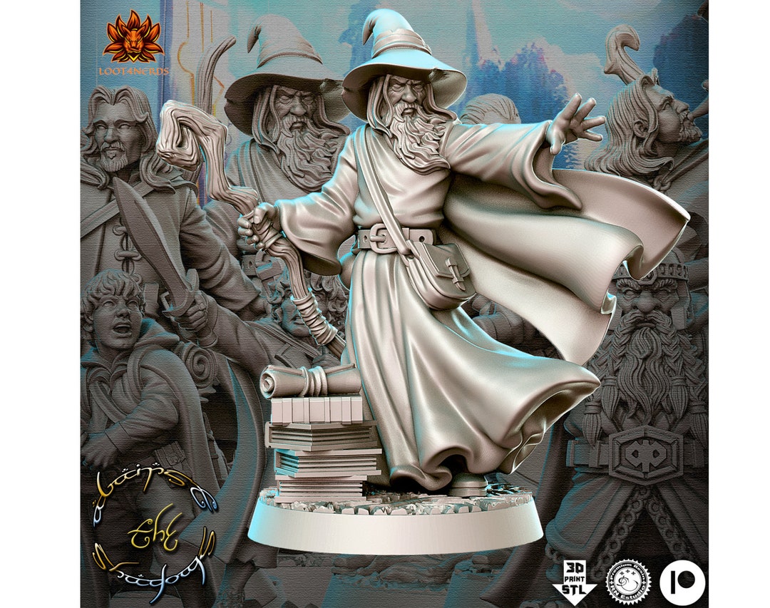 Gandalf the Gray Wizard LOTR Lord of the Rings RN Estudio D&D ...