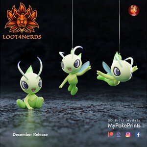 Celebi Paintable Pokemon Fan Art Figure - Etsy