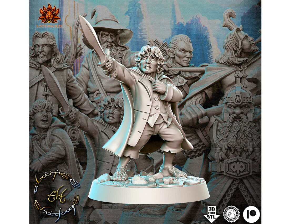 Frodo LOTR Lord of the Rings Halfling the Hobbit RN Estudio D&D ...