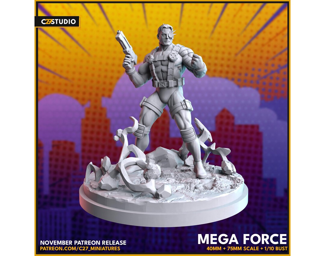 Mega Force Aka Cable - C27 - Marvel Crisis Protocol - Dnd - D&D ...
