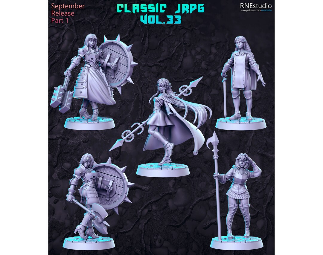Classic JRPG Vol. 33 - RN Estudio - Dnd - D&D - Pathfinder - Tabletop Miniature - RPG Mini ...