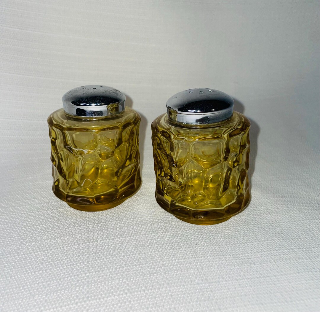 Depression Glass Salt & Pepper Shaker Set - Etsy