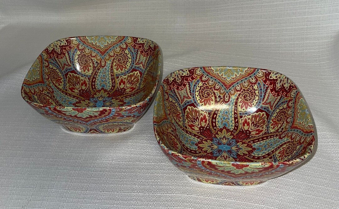Resplendent Spring Pattern Stackable Bowls - 222 Fifth - Etsy