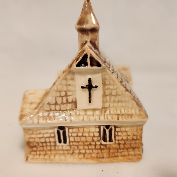 Ceramic White Church - Etsy