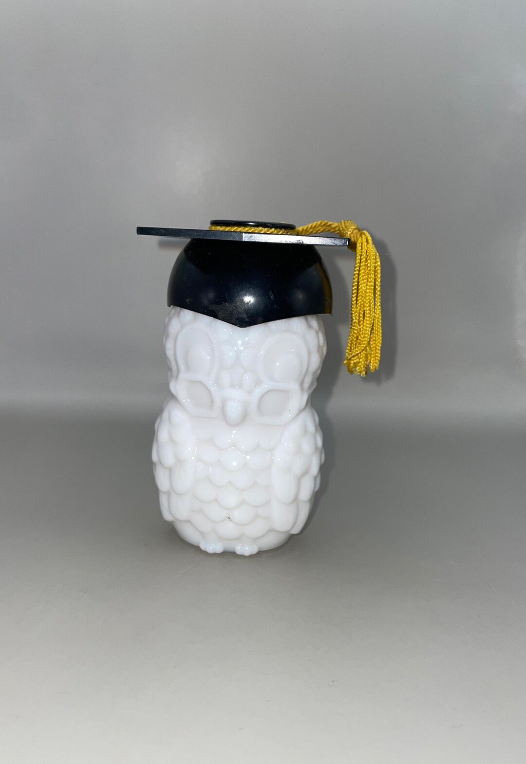 Avon Graduating Owl Milk Glass Cologne Bottle vintage & - Etsy