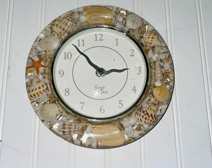 Seashell Wall Clock - Tested & Works - Etsy