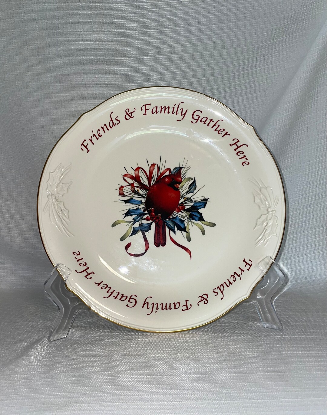 Lenox Family & Friends Gather Here Christmas Cardinal Platter - Etsy