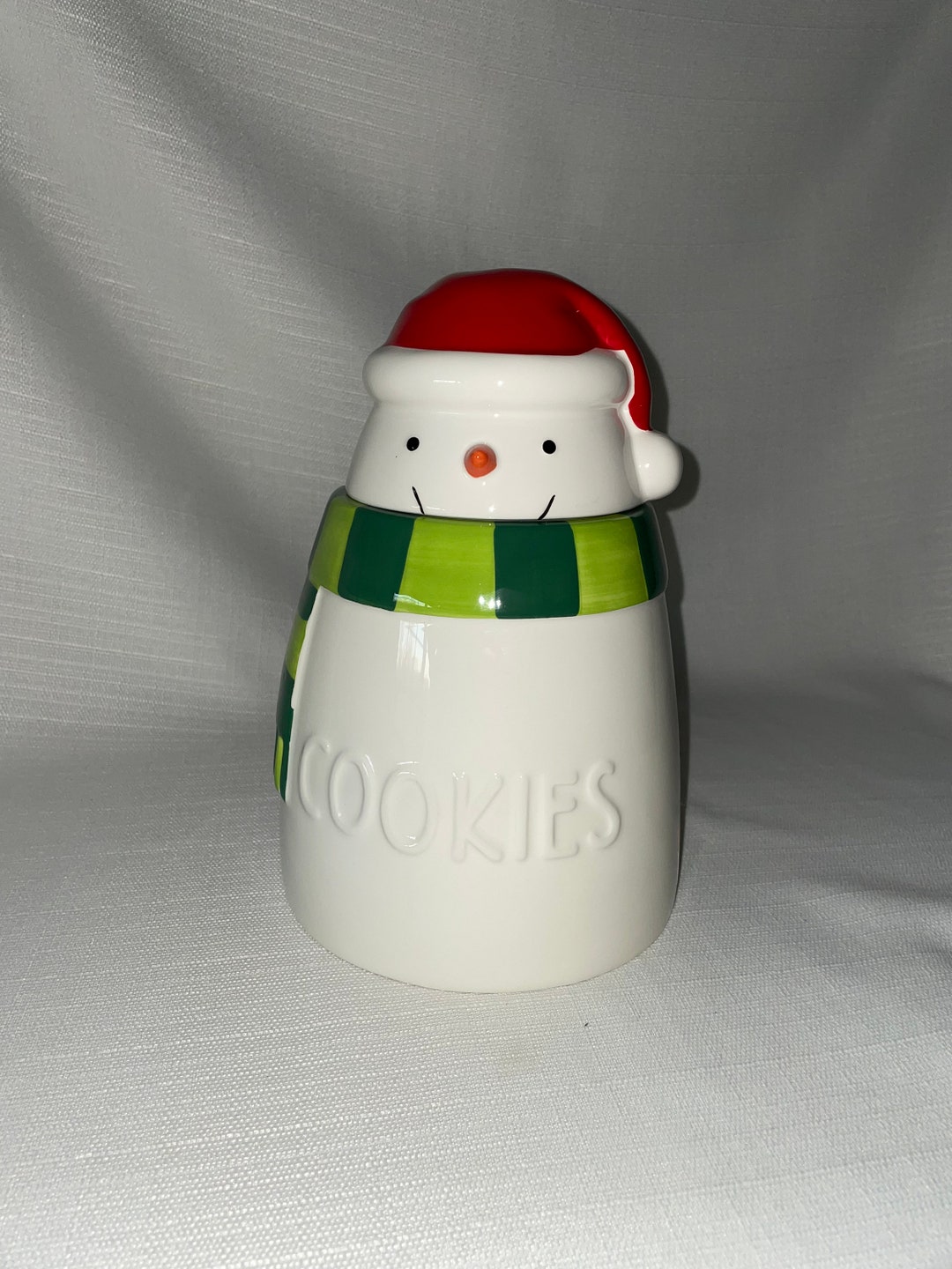 Hallmark Snowman Cookie Jar With Recipe Cards - Etsy